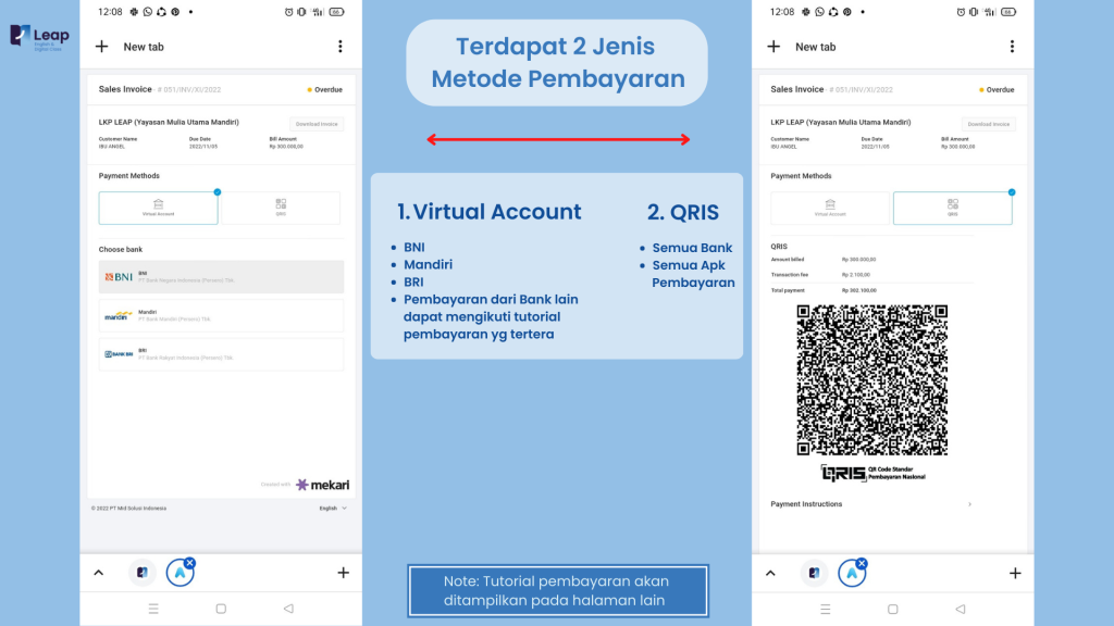 Tutorial Pembayaran - Kursus Komputer Surabaya Kursus Bahasa Inggris Surabaya Leap Surabaya